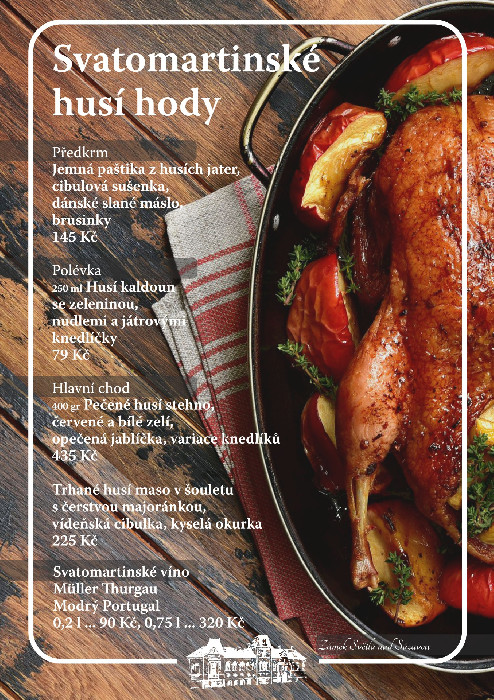 Svatomartinská husa na světelském zámku :: Zámek Světlá nad Sázavou